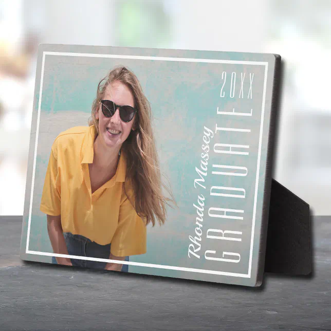 Grad Class of Photo Easel Plaque | Zazzle