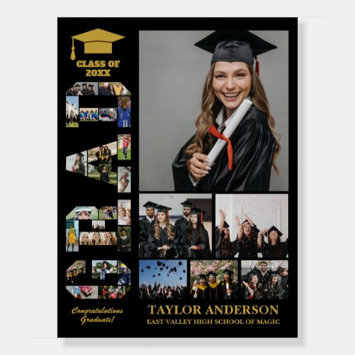 Grad Class Senior Graduation Day DIY Photo Collage Foam Board | Zazzle
