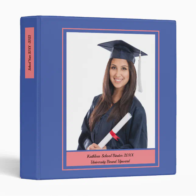 Grad Graduate Graduation Photo Album Personalize 3 Ring Binder | Zazzle