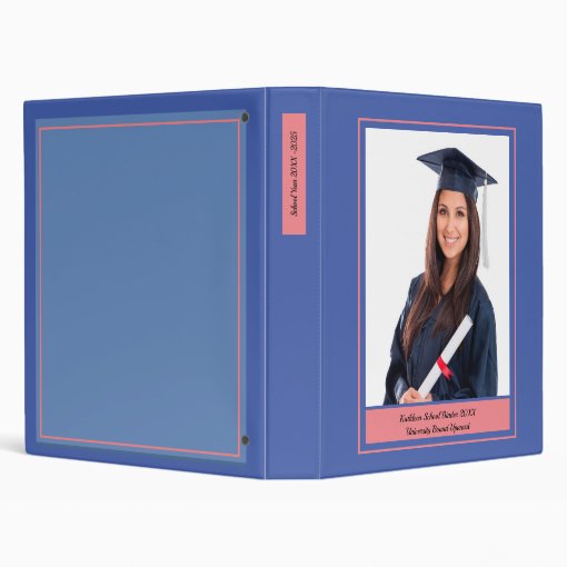 Grad Graduate Graduation Photo Album Personalize 3 Ring Binder | Zazzle
