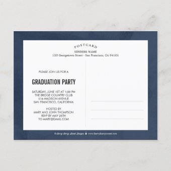 Grad Initial EDITABLE COLOR Graduation Postcard | Zazzle