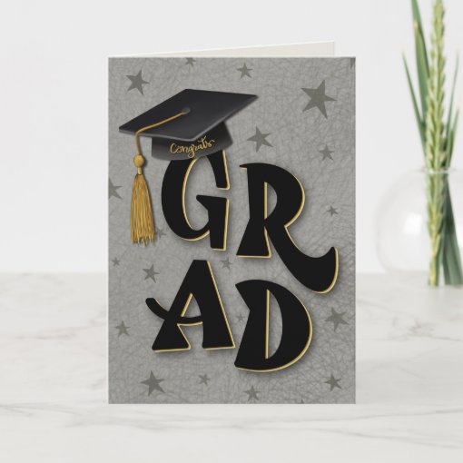 GRAD Inspirivity Modern Fun Graduation Card | Zazzle