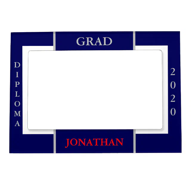 Grad Personalized Name Magnetic Frame | Zazzle
