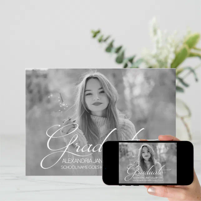 Grad Portrait Photo Template Graduation Party | Zazzle