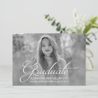 Grad Portrait Photo Template Graduation Party | Zazzle