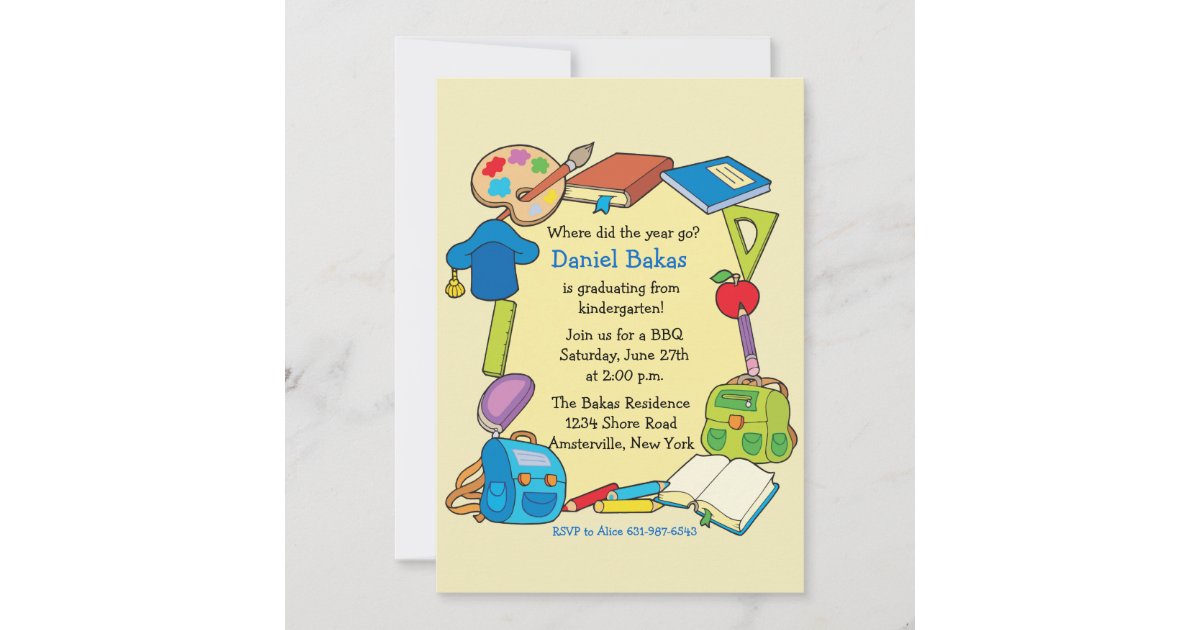 Grade School Graduation Invitation | Zazzle