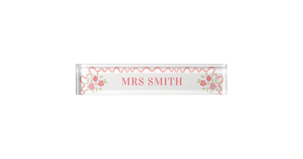 Grade School Teacher Desk Name Plate | Zazzle
