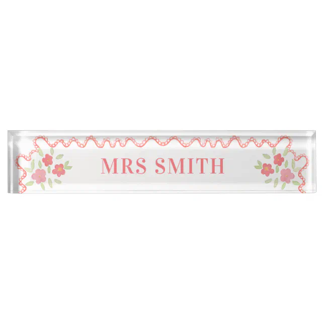 Grade School Teacher Desk Name Plate | Zazzle