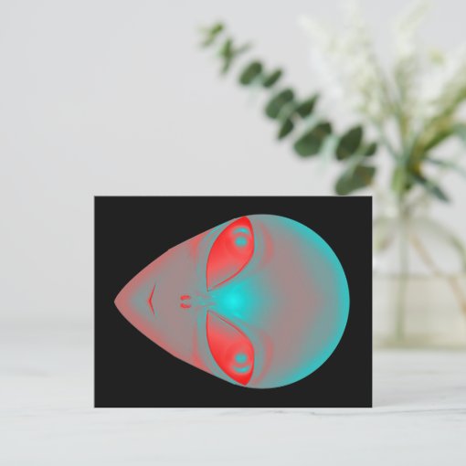 GRADIENT ALIEN POSTCARD | Zazzle