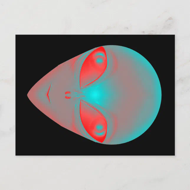 GRADIENT ALIEN POSTCARD | Zazzle