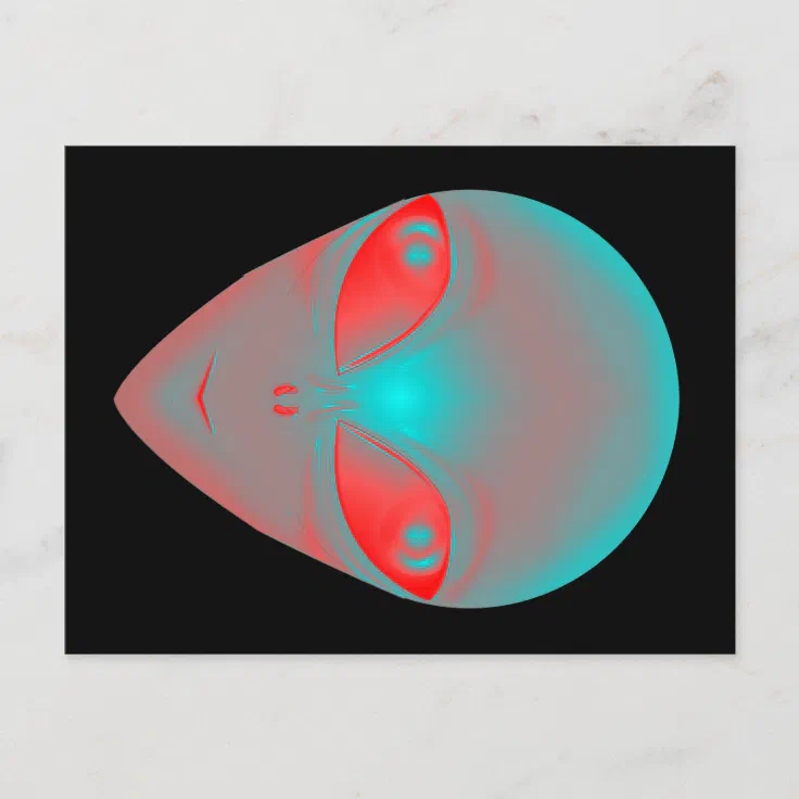 GRADIENT ALIEN POSTCARD | Zazzle