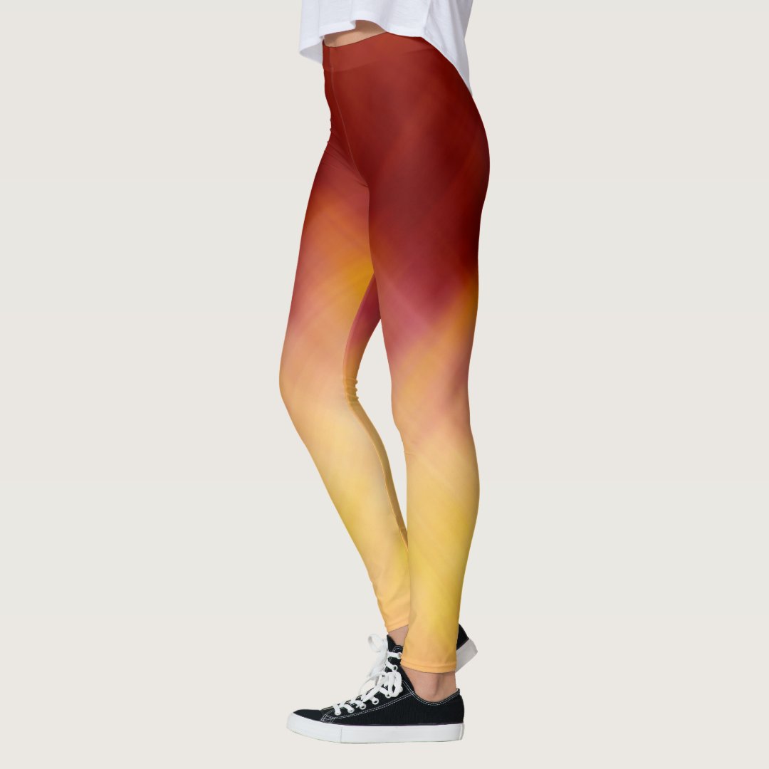 Gradient Background Leggings | Zazzle