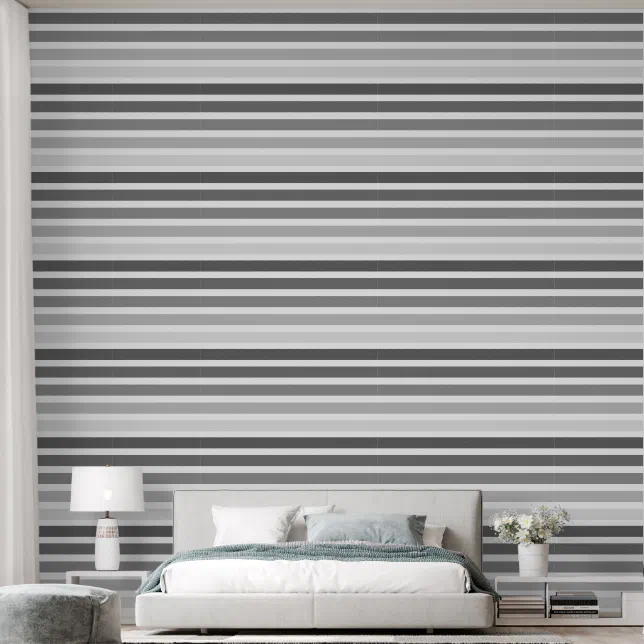 Gradient Colors Horizontal Striped Wallpaper | Zazzle