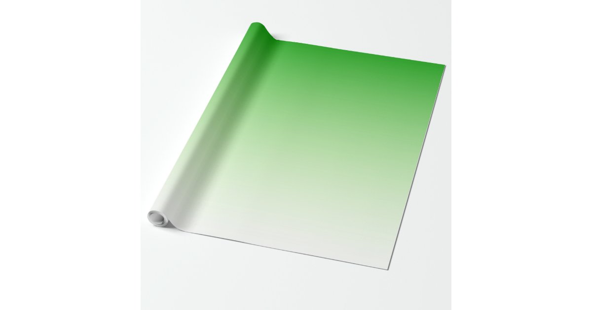 Gradient Dark Green to Light Green wrapping paper | Zazzle