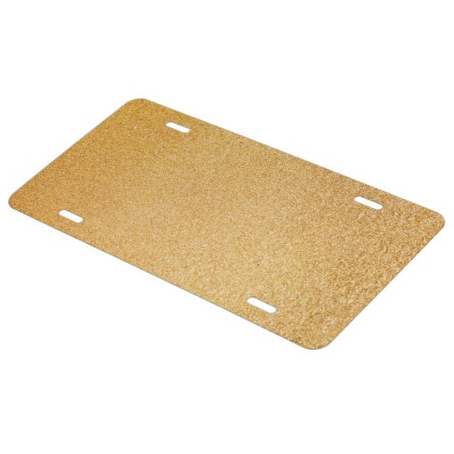 Gradient Gold Glitter License Plate | Zazzle