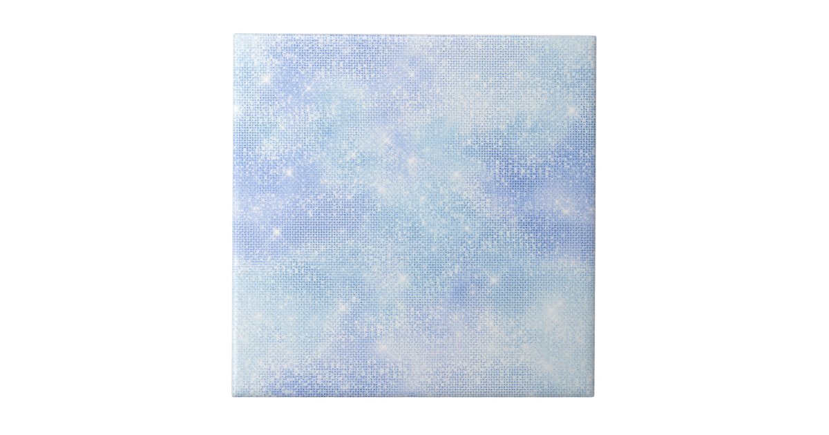 Gradient light blue iridescent ceramic tile | Zazzle