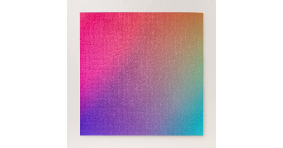 Gradient Prismatic Rainbow challenging Jigsaw Puzzle | Zazzle