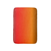 Gradient red and orange ombre bath mat | Zazzle