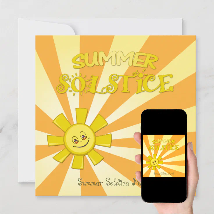 Gradient Summer Solstice Party Invitation | Zazzle