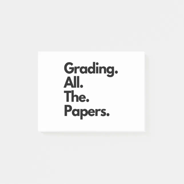 Grading All The Papers Funny Teacher Meme Post-it Notes | Zazzle