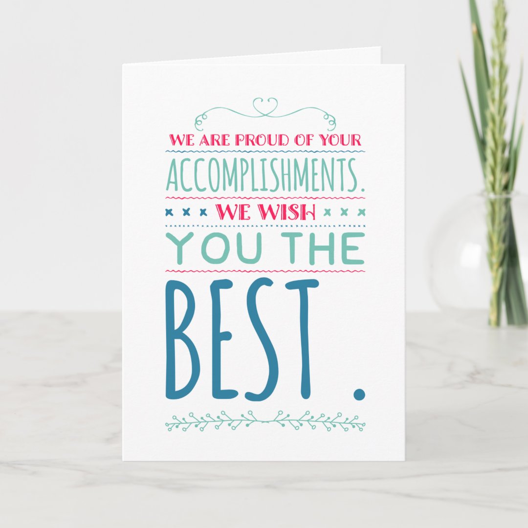 Graduate Accomplishments Congratulations Card | Zazzle