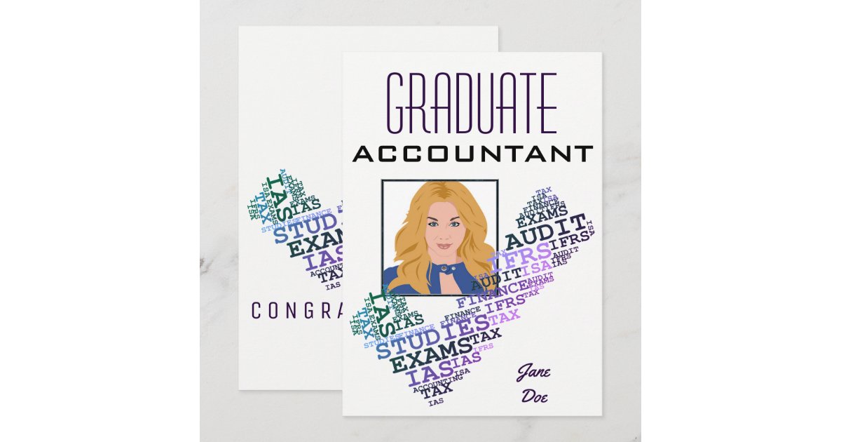 "Graduate Accountant" Invitation | Zazzle