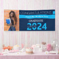 Graduate Blue Photo Graduation Banner | Zazzle