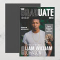 Graduate Bold Custom Grad Photo Magazine Cover Announcement | Zazzle