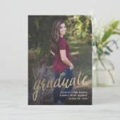 Graduate Brush Script Announcement | Zazzle