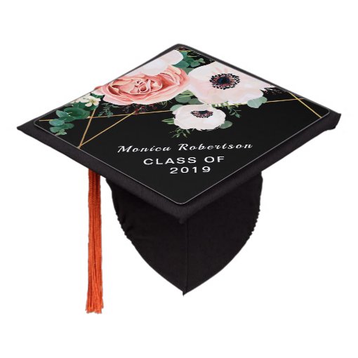 Graduate Class 2019 Floral Flowers Graduation Cap Topper | Zazzle