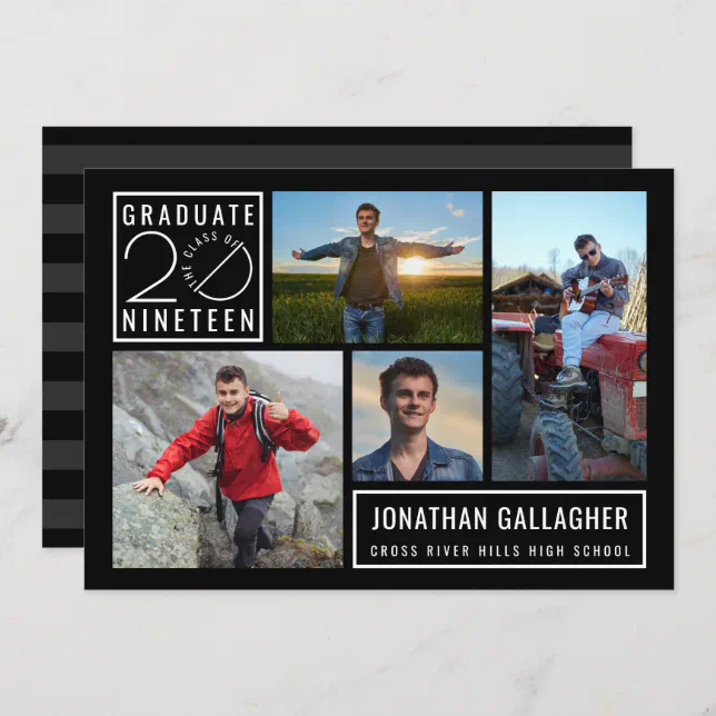 Graduate Class of 2019 4-Photo Party Invitation | Zazzle