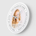 Graduate Class of 20XX Simple Modern Custom Photo Large Clock | Zazzle
