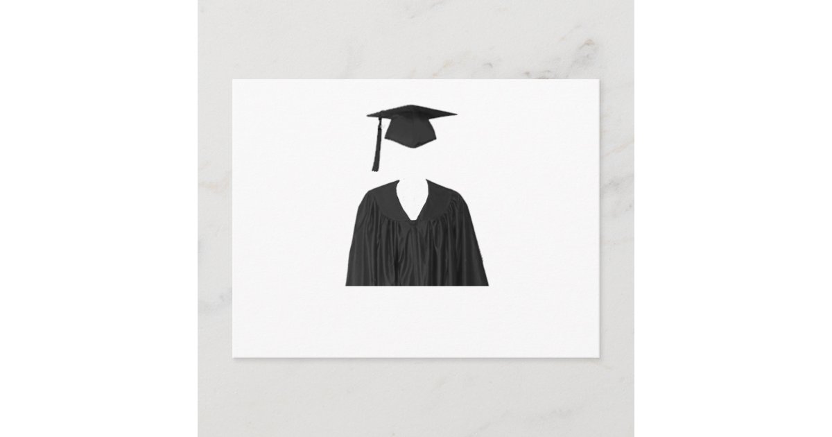 Graduate Class of Cap and Gown Template1 Announcement Postcard | Zazzle
