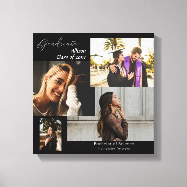 Graduate Class of Photo Collage Canvas Print | Zazzle