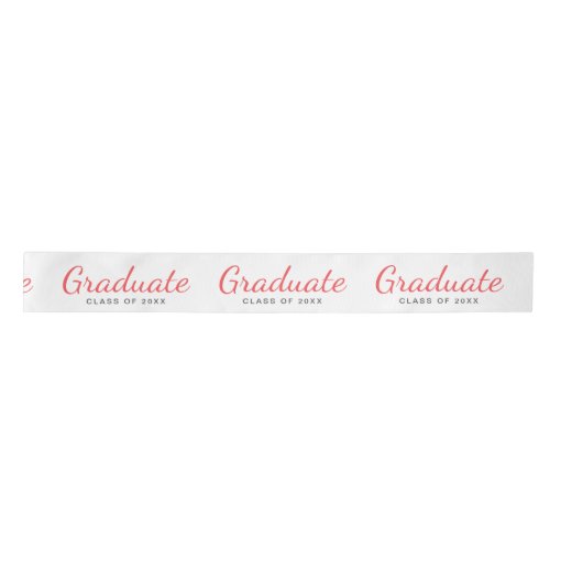 Graduate Class of Simple Modern Graduation Satin Ribbon | Zazzle