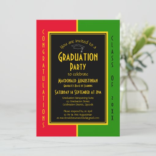 Graduate CONGRATULATIONS Ethnic Graduation Invitation | Zazzle