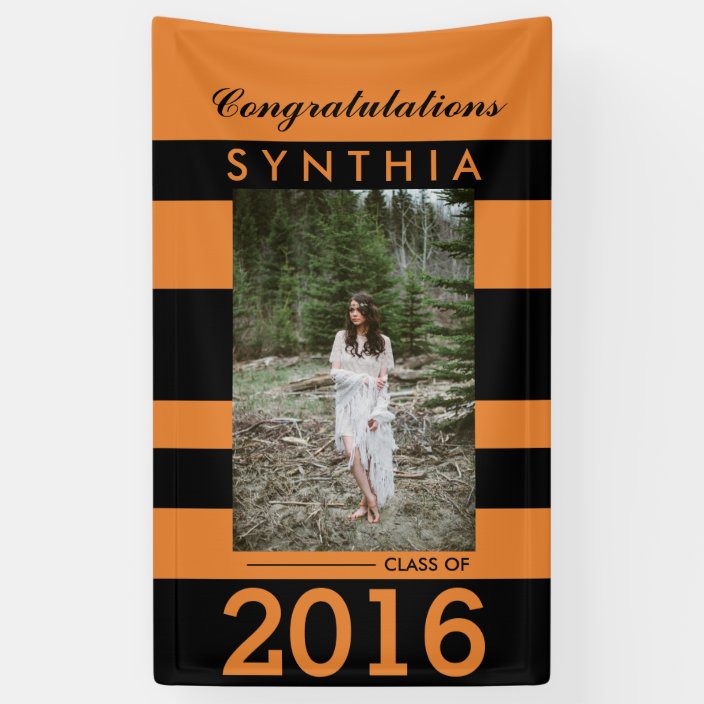 Graduate Congratulations Orange Photo Yard Sign | Zazzle.com
