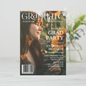Graduate Cover Photo Magazine Graduation Party Invitation | Zazzle