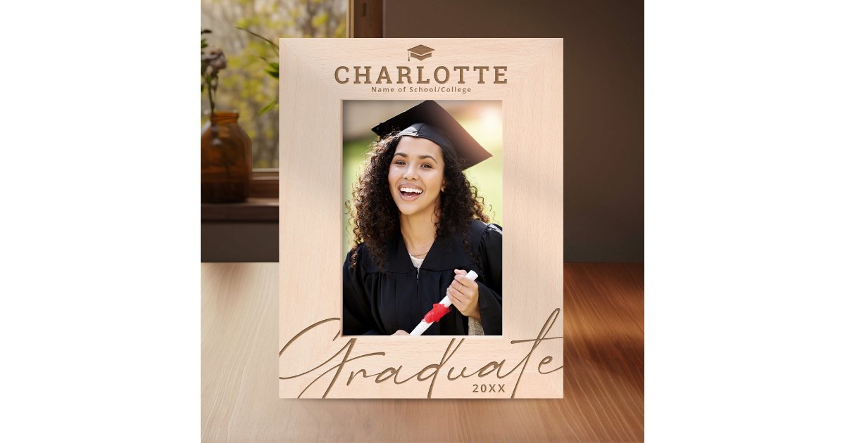 Graduate Custom Graduation Engraved Frames | Zazzle