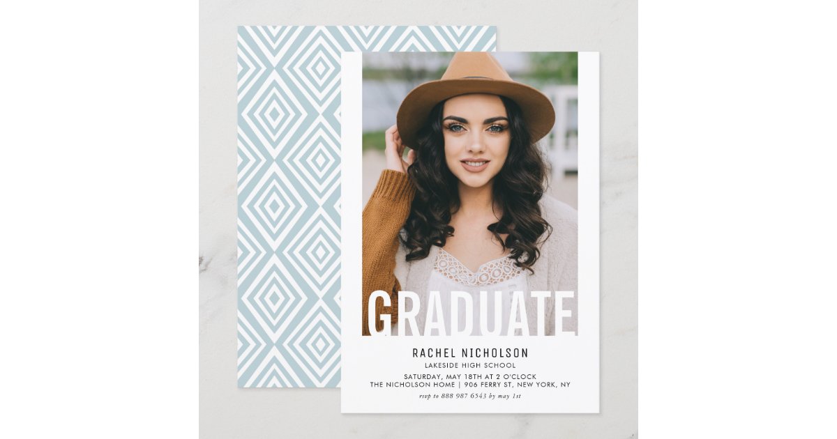 Graduate Cutout Photo Graduation Party Invitation | Zazzle