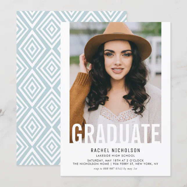 Graduate Cutout Photo Graduation Party Invitation | Zazzle