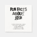 Graduate Fun Facts Grad Graffiti Black Custom Napkins | Zazzle