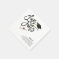 Graduate Fun Facts Script Grad Cap Diploma Napkins | Zazzle