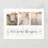 Graduate Gold Calligraphy Script Photo Collage Postcard | Zazzle