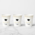 Graduate Gold Glitter Confetti Graduation Party Paper Cups | Zazzle