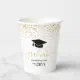 Graduate Gold Glitter Confetti Graduation Party Paper Cups | Zazzle
