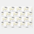 Graduate Grad Gold Graduation Script Cap Wrapping Paper Sheets | Zazzle