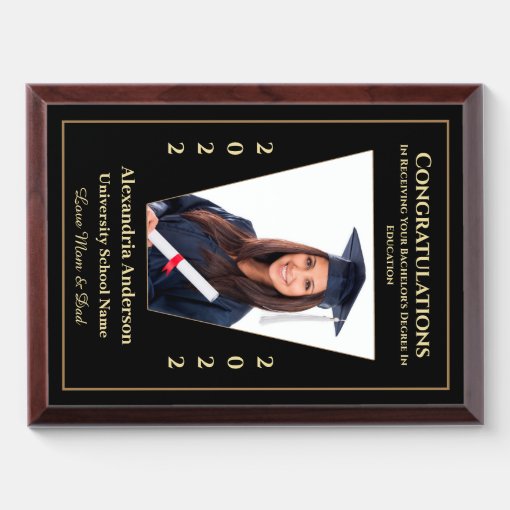 Graduate Grad Photo Graduation Class Custom Award Plaque | Zazzle