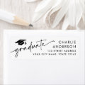 Graduate graduation cap white return address label | Zazzle