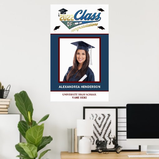 Graduate Graduation Class Photo Congratulations Poster | Zazzle